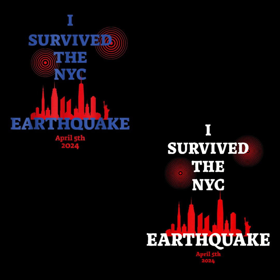 Bundle I Survived the NYC Earthquake PNG, Earthquake Digital Download ...