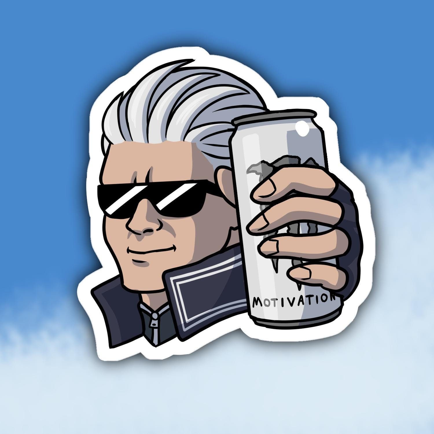 Vergil Devil May Cry Meme Sticker Funny Waterproof Matte Decal Laptops ...