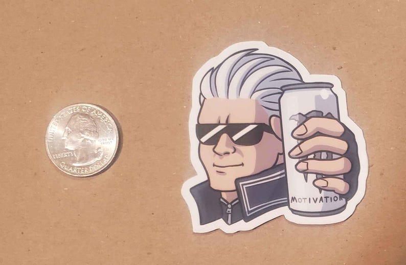 Vergil Devil May Cry Meme Sticker Funny Waterproof Matte Decal Laptops ...