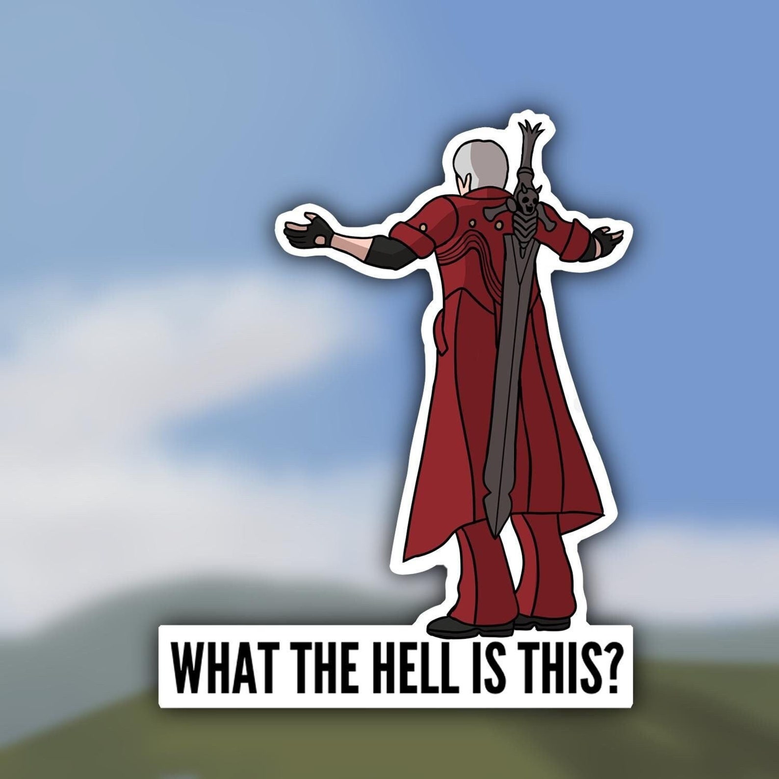 Dante Devil May Cry Meme Sticker Funny Waterproof Glossy Decal Laptops ...