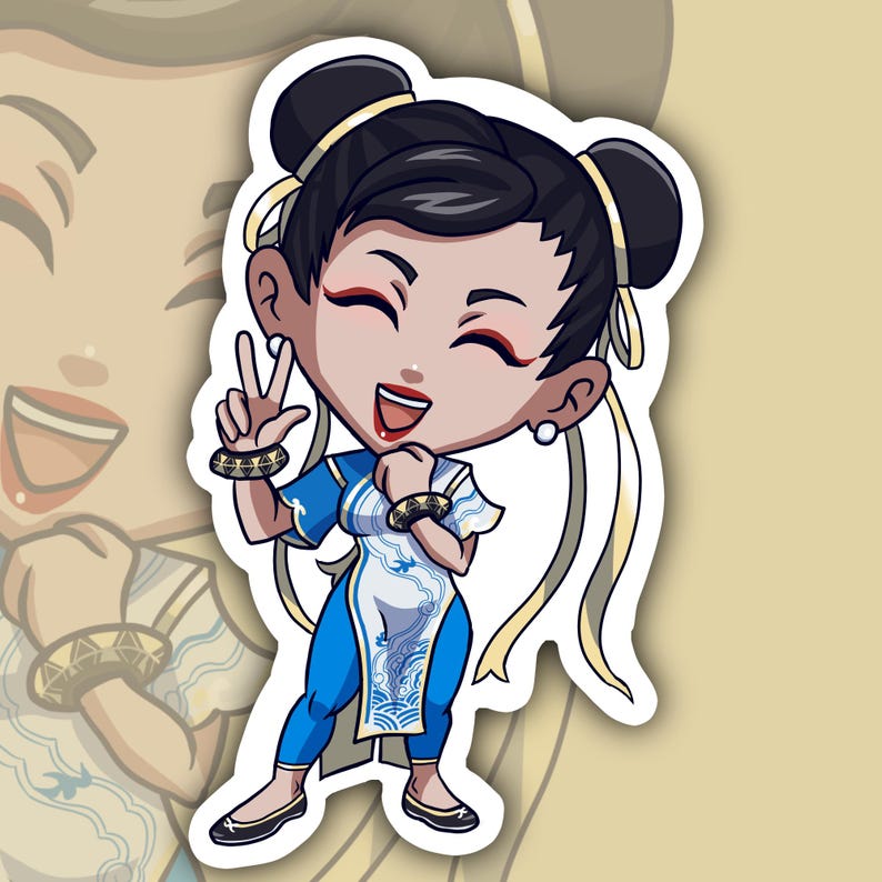 SF6 Chun Li Yatta Sticker Street Fighter Chibi - Etsy