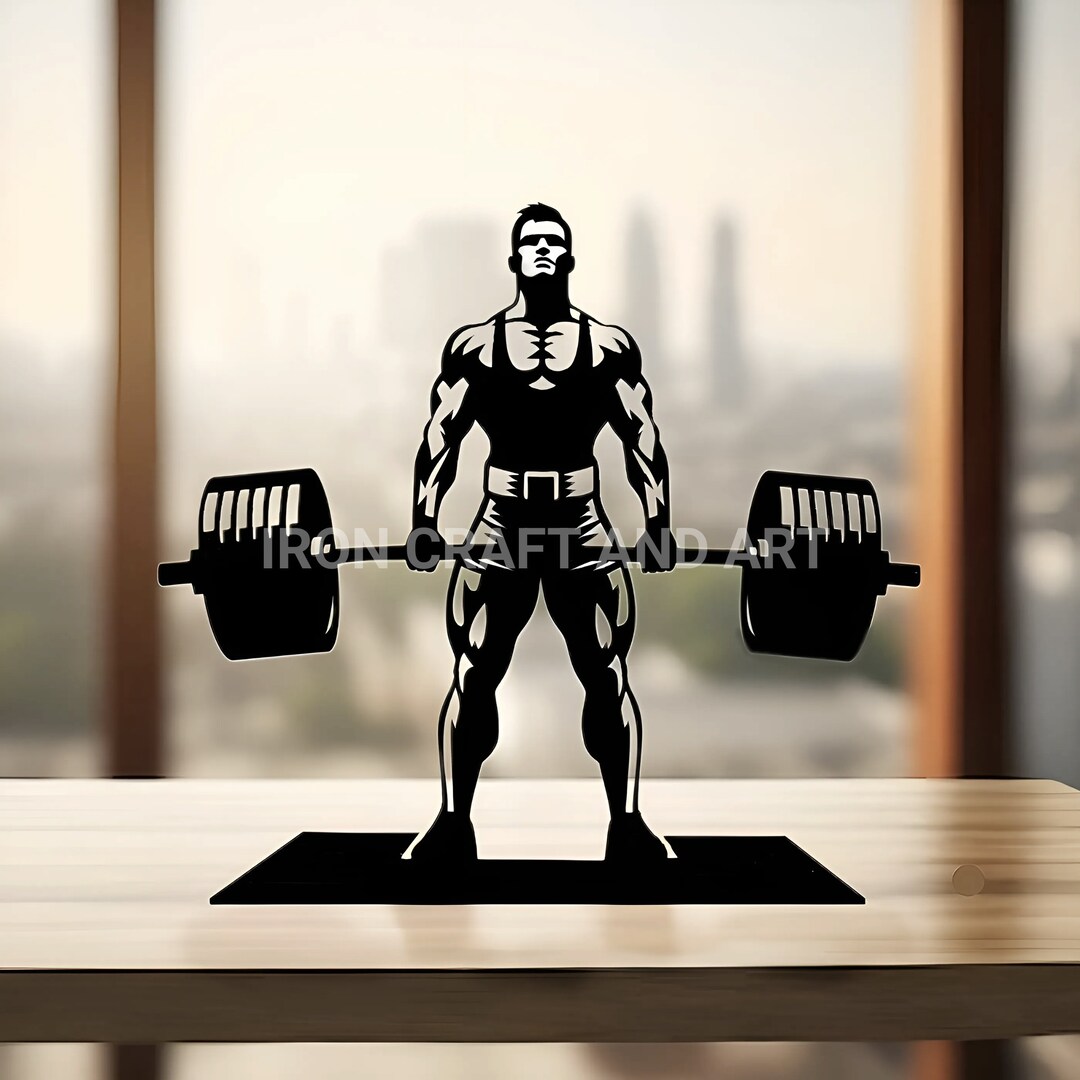 Metal Sculpture powerlifting Figure of Athlete - Etsy