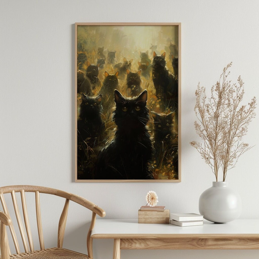 Printable Wildcat Field Landscape Oil Painting, Vintage Landscape Art ...