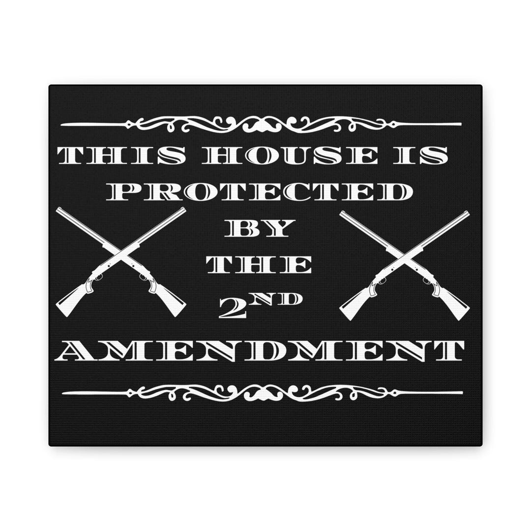 2nd Amendment Wall Art, Black Canvas Print for Home Decor, Gun Rights ...