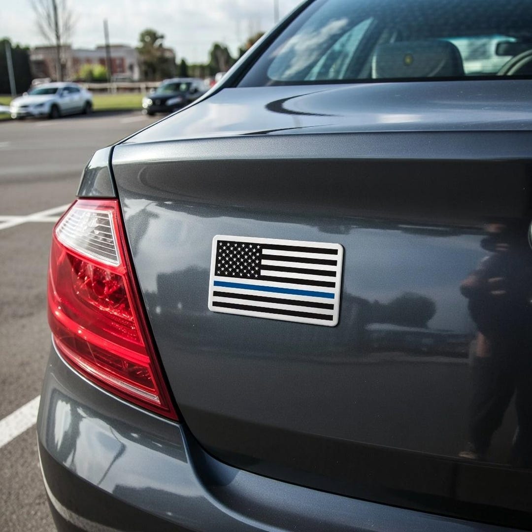 Thin Blue Line Flag Car Magnet, Truck Decal, Law Enforcement, Police ...