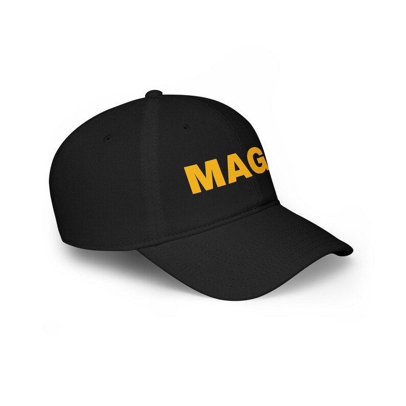 MAGA Black and Gold Low Profile Baseball Cap - Etsy