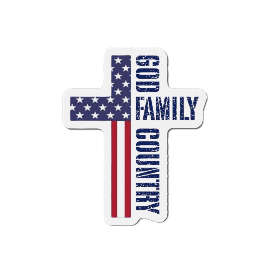 God Family Country Car Magnets, American Pride Truck Decals Matte ...