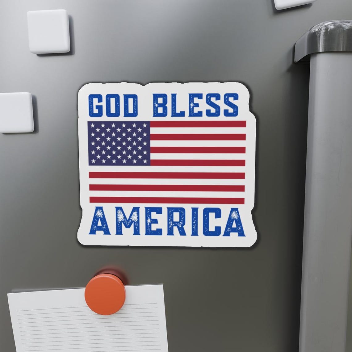 Patriotic Die-cut Magnet, American Flag Fridge Magnet, USA Patriotic ...
