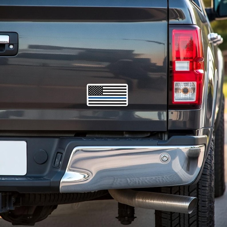 Thin Blue Line Flag Car Magnet, Truck Decal, Law Enforcement, Police ...