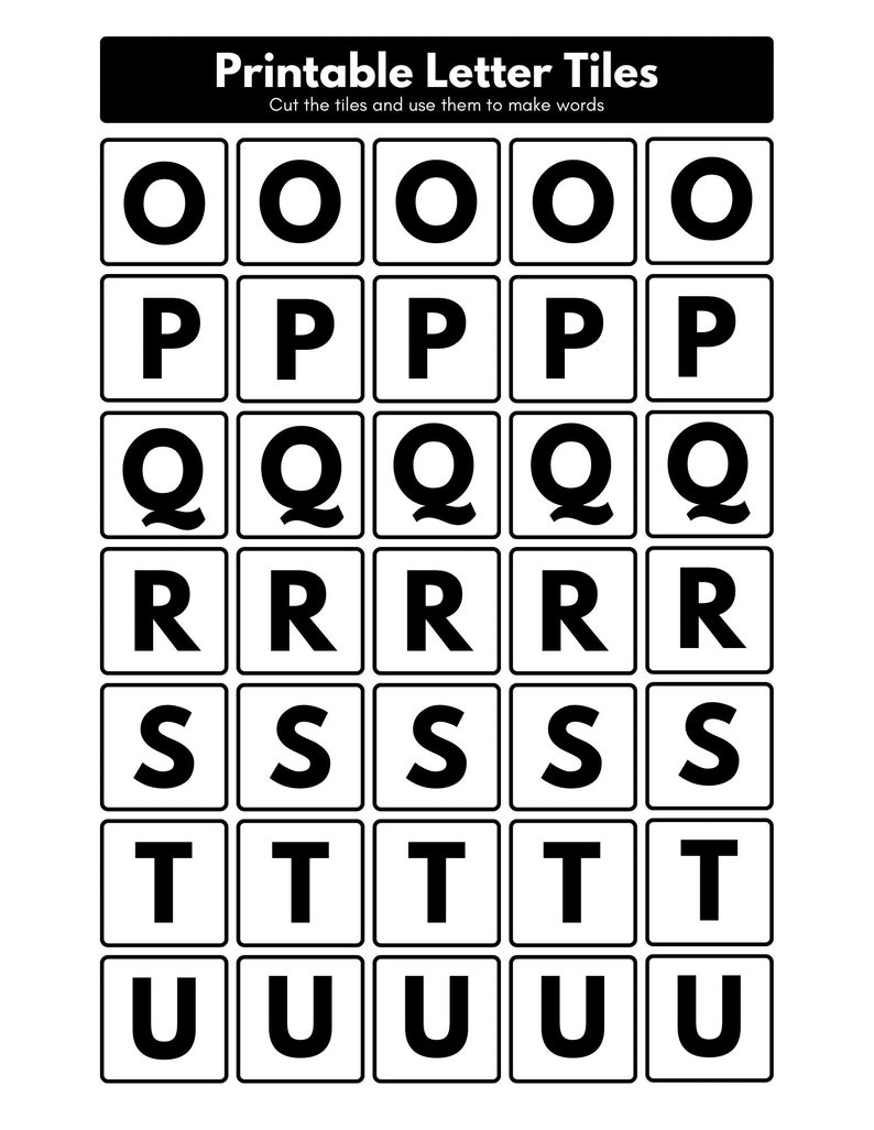 Printable Letter Tiles - Etsy