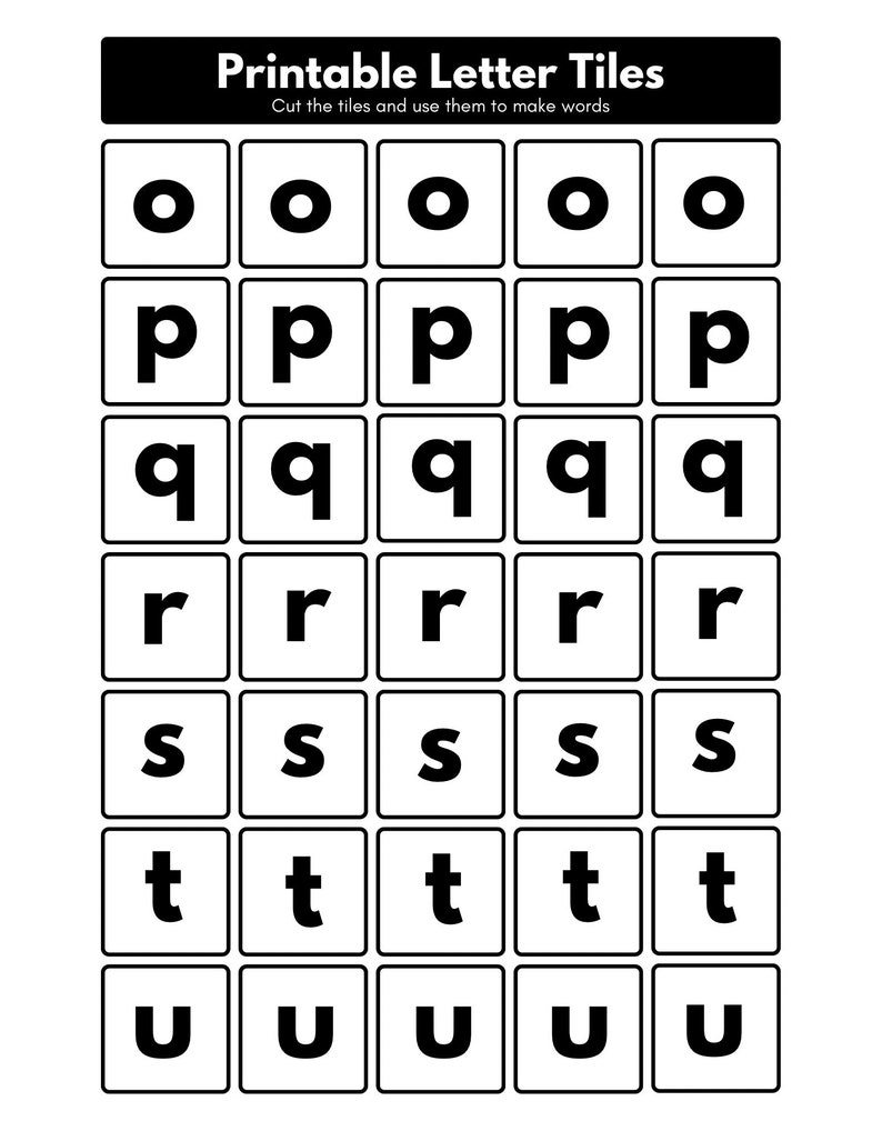Printable Letter Tiles - Etsy