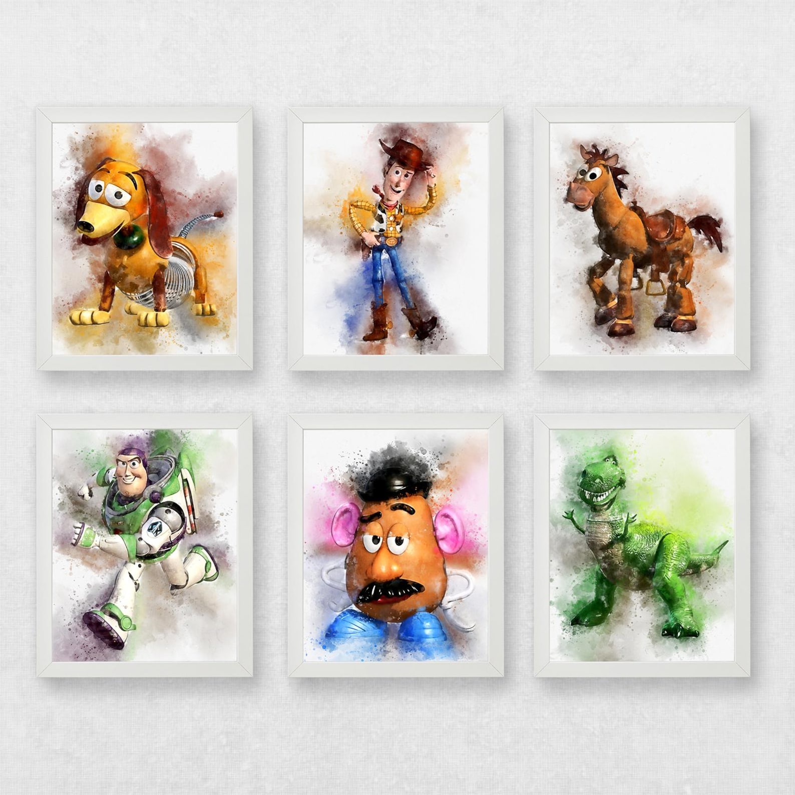 Toy Story Watercolour Prints: Set of 6 Toy Story , Woody Prints, Toy ...