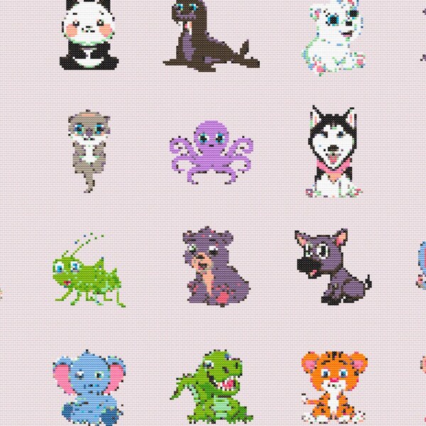 Animals Cross Stitch - Etsy