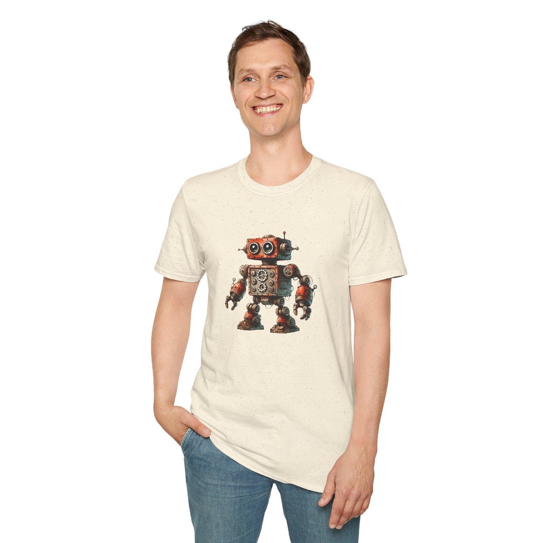 Retro Robot Robotics T-shirt - Vintage Tee, Unisex Shirt, Retro Tee ...