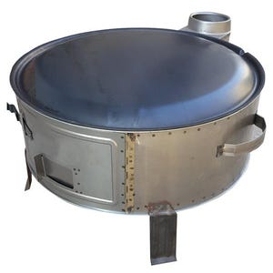 Traditional Turkish Steel Tandoor With Flat Griddle Lid – Outdoor Wood ...