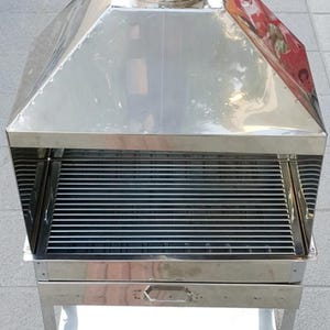 Stainless Steel BBQ Grill With Chimney – Outdoor Charcoal Grill With ...