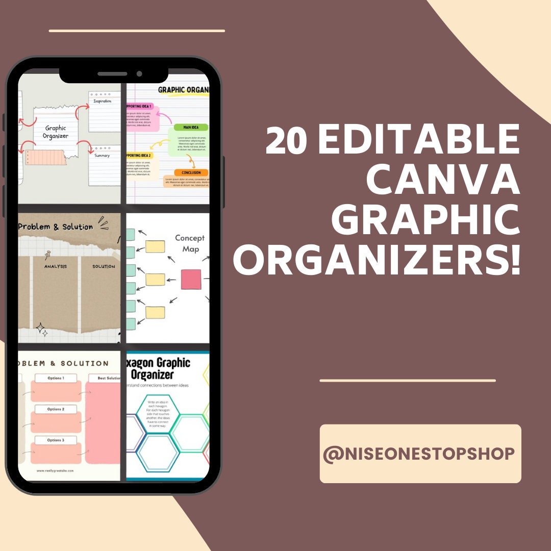 Elevate Your Organization Game With These 20+ Canva Graphic Organizers ...