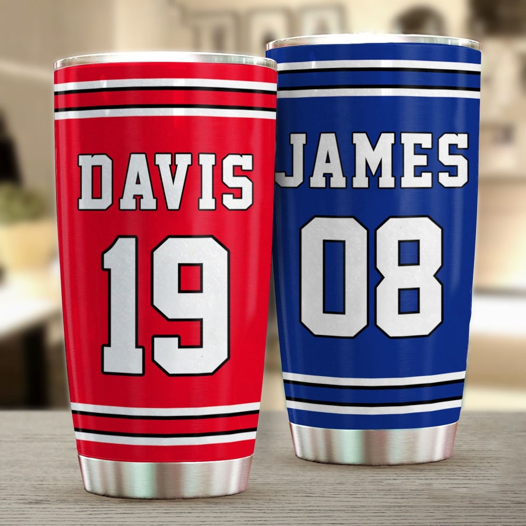 Custom Name & Number Tumbler, Sport Tumbler for Soccer Football ...
