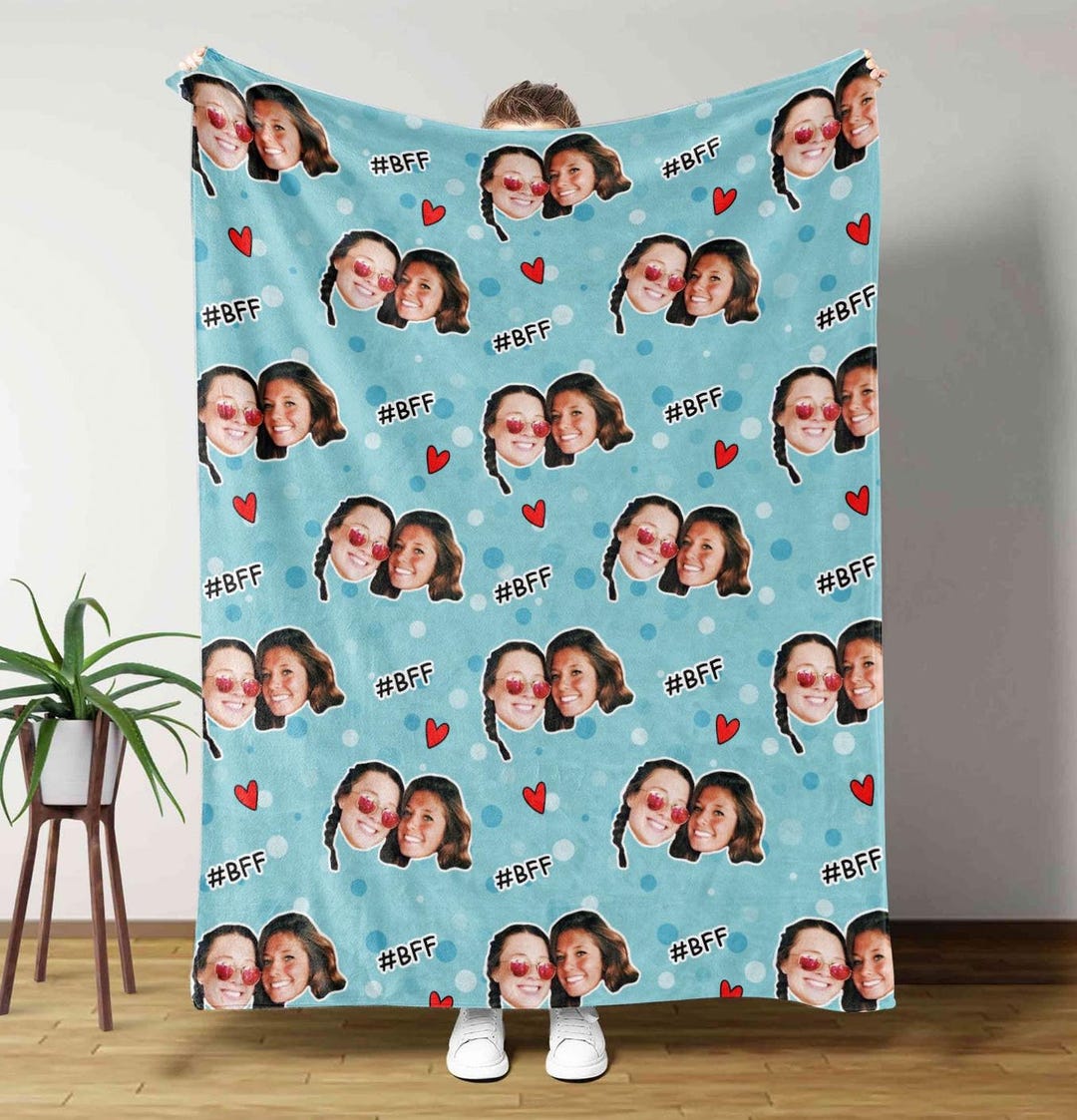 Custom Face Blanket, Personalized Face From Photo Blanket, Gift for ...