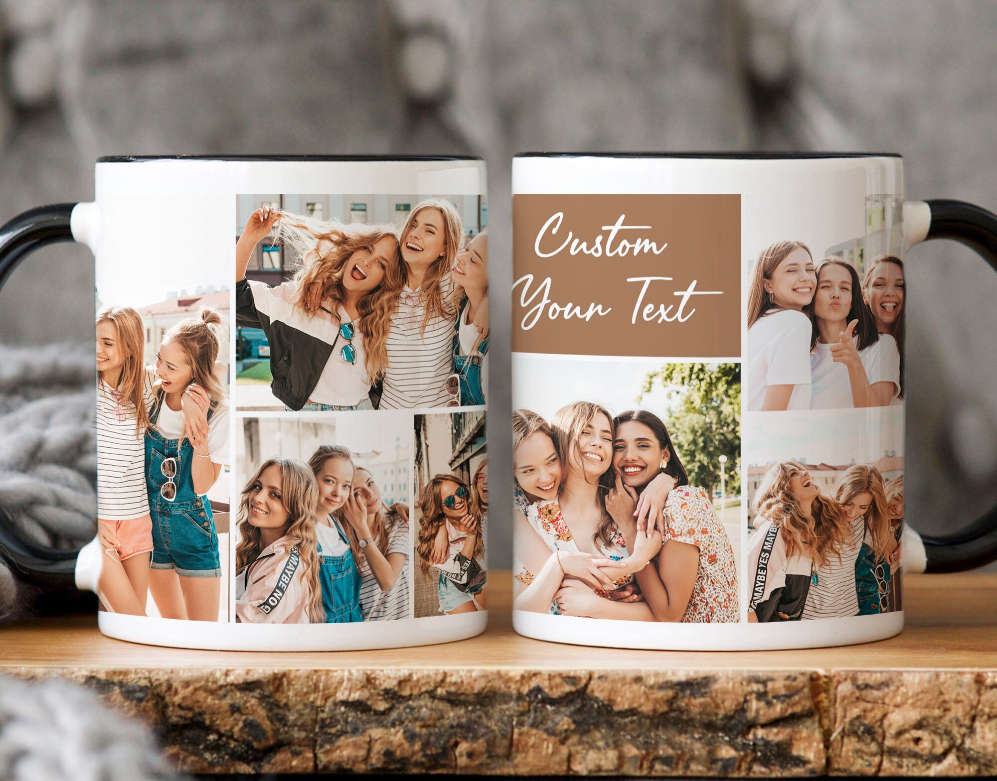 Custom Photo Collage Mug, Personalized Picture Mug Family Gift Birthday ...