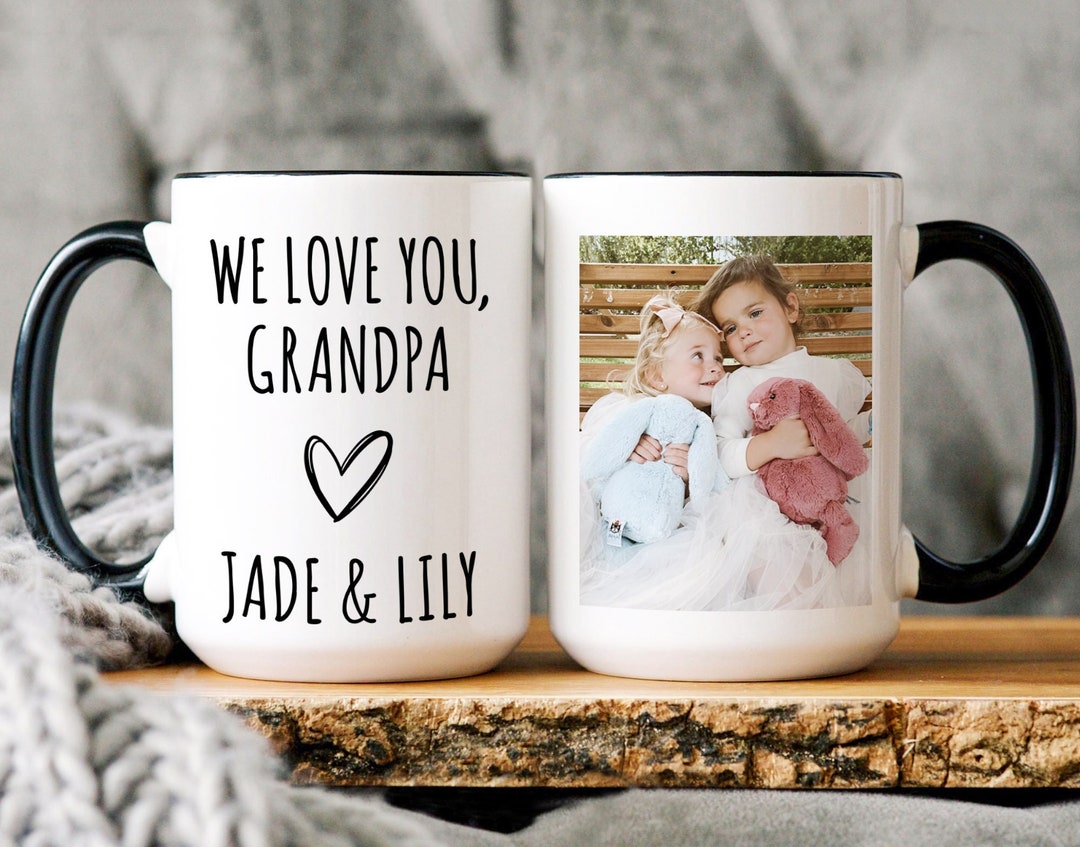 Custom Photo Mug, Picture Gift From Baby, First Time Grandpa Photo Mug ...