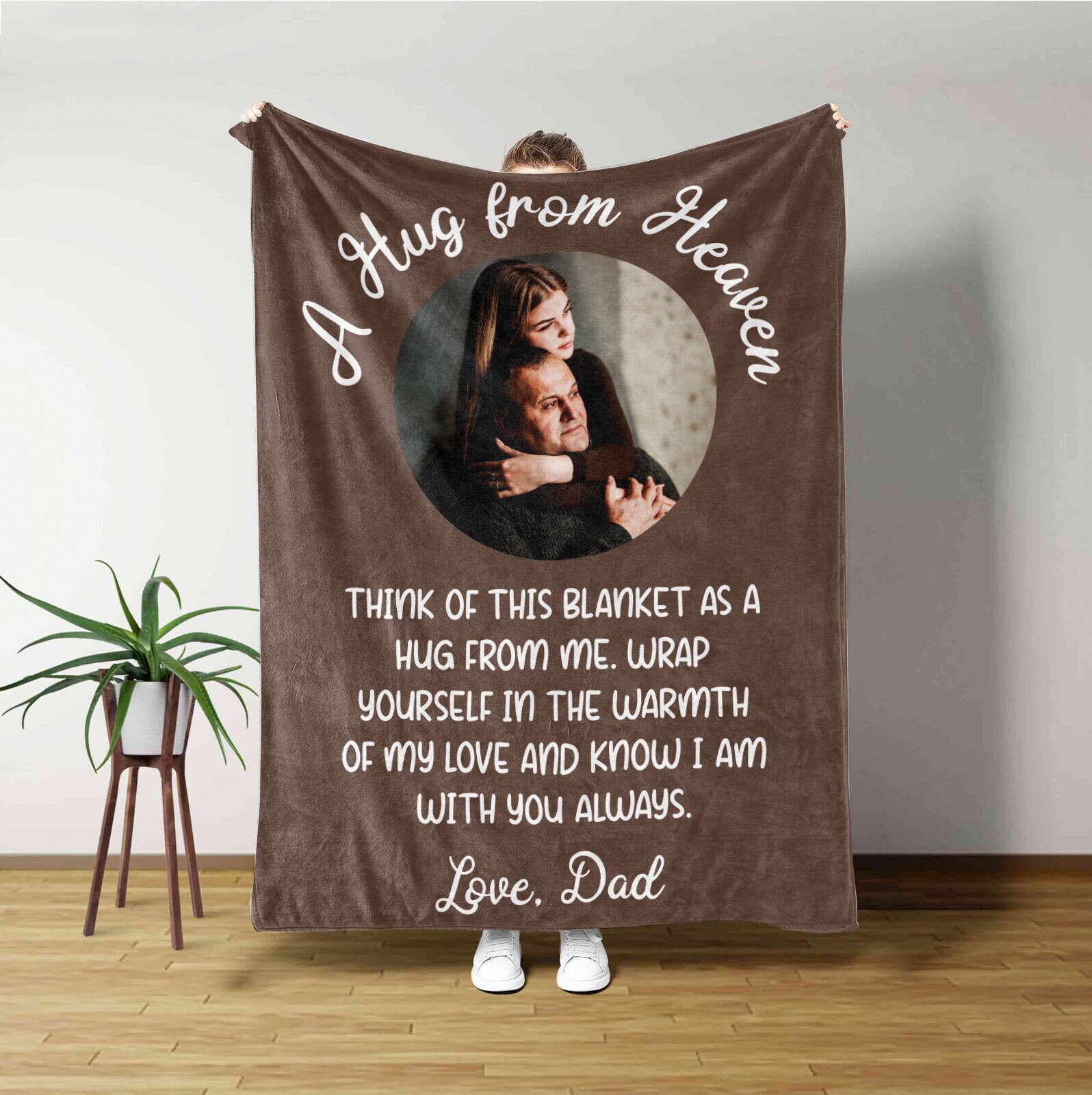 Memorial Blanket, A Hug From Heaven Blanket, Custom Photo Blanket ...