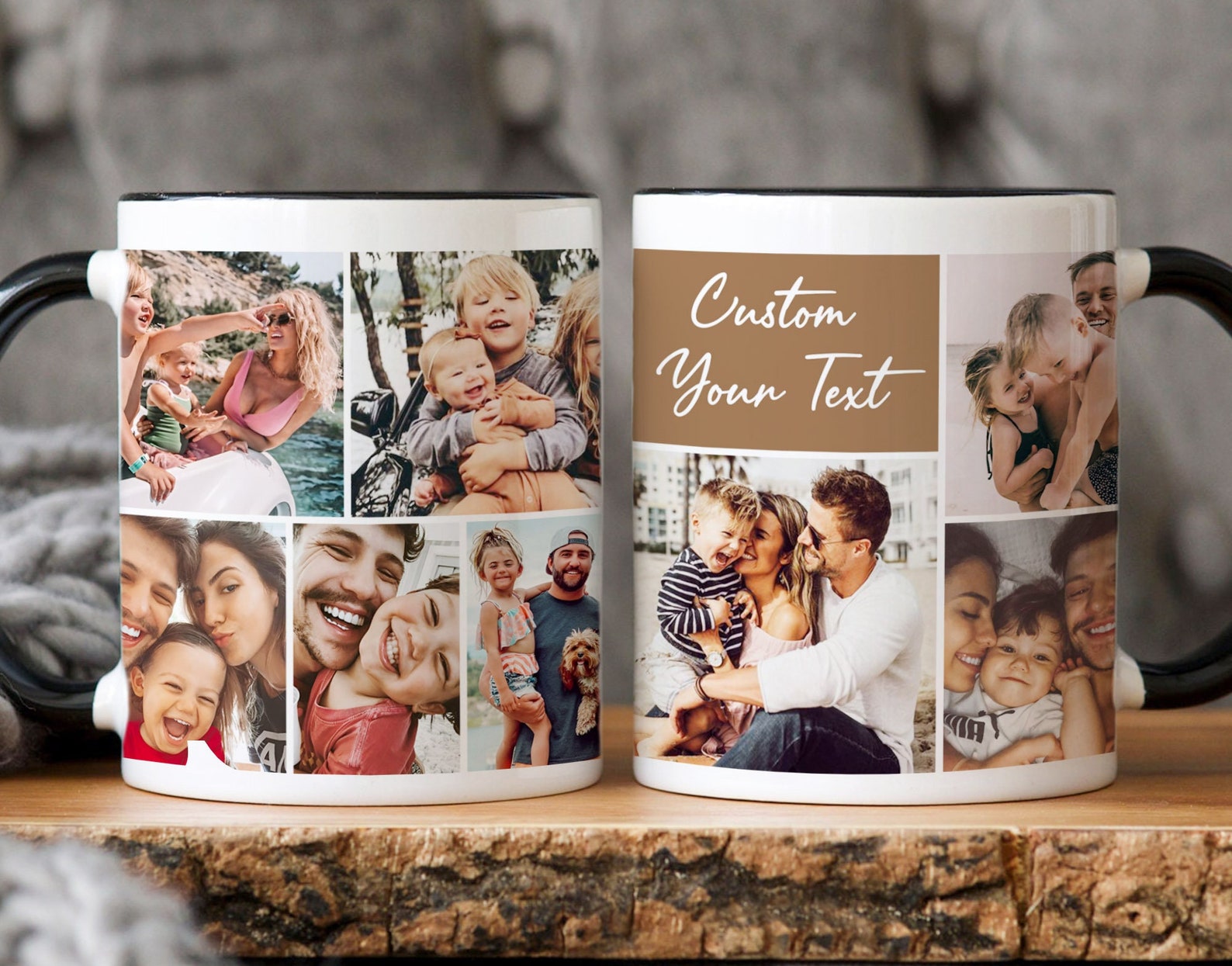 Custom Photo Collage Mug, Personalized Picture Mug Family Gift Birthday ...