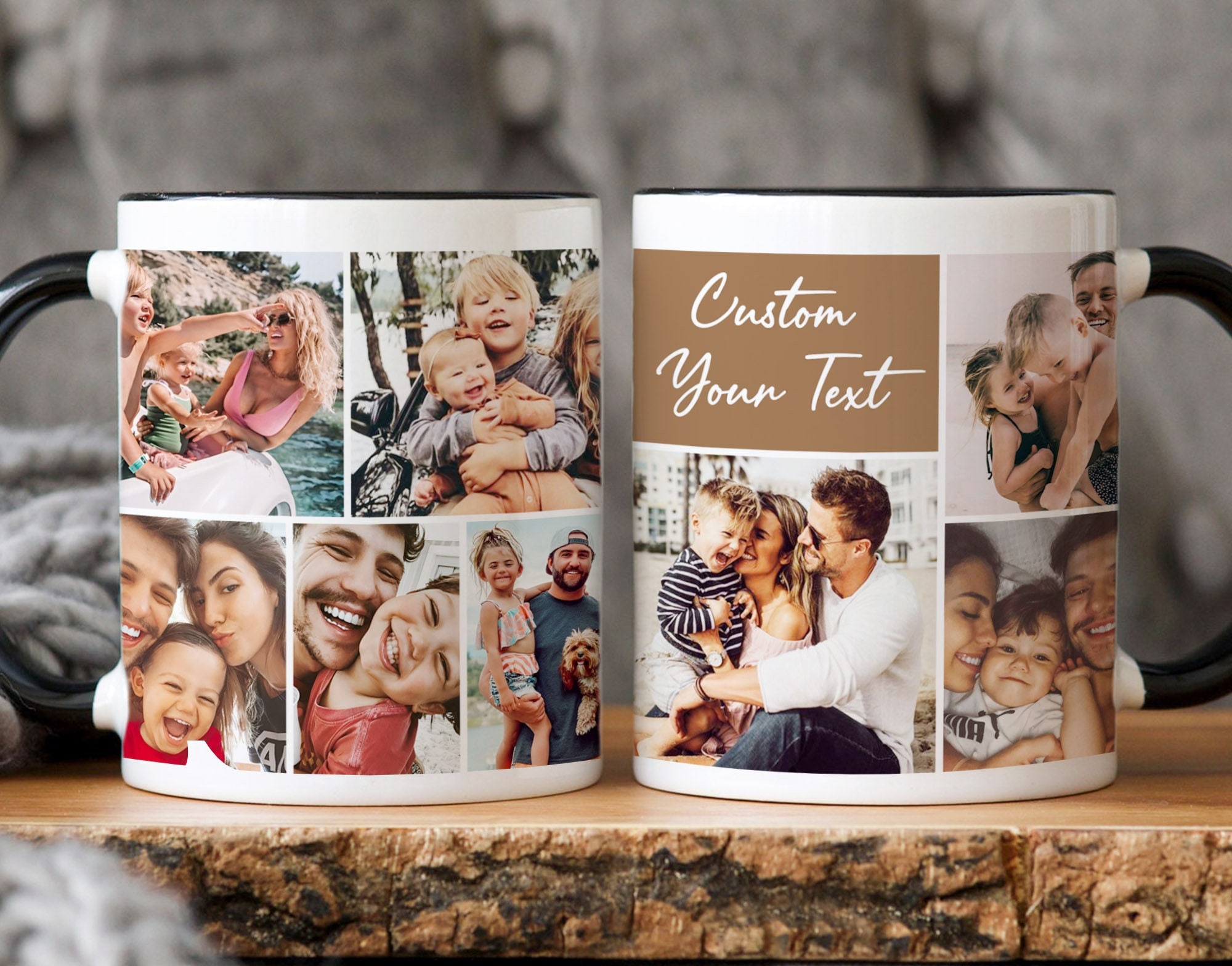 Custom Photo Collage Mug, Personalized Picture Mug Family Gift Birthday ...