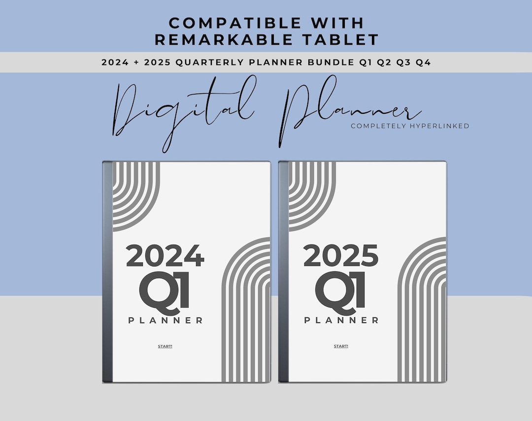 2024 2025 Quarterly Planner Compatible With Remarkable 2 Templates, Q1 ...