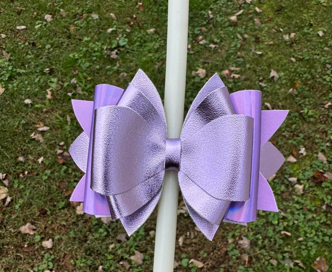 Purple Glimmer Bow - Etsy