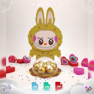 Candy Holder Labubu BABA With Eye Movement, Instant Download Digital ...