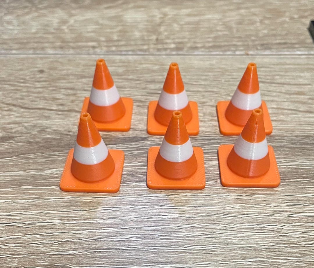 Miniature Traffic Cones X 6 -3D Printed - Etsy