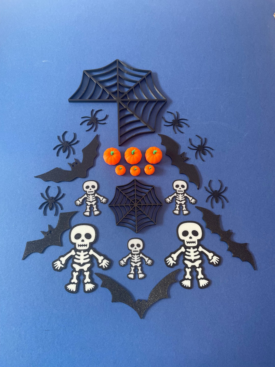 Halloween Sets-pumpkins, Skeletons ,bats, Cobwebs and Spiders 3D ...