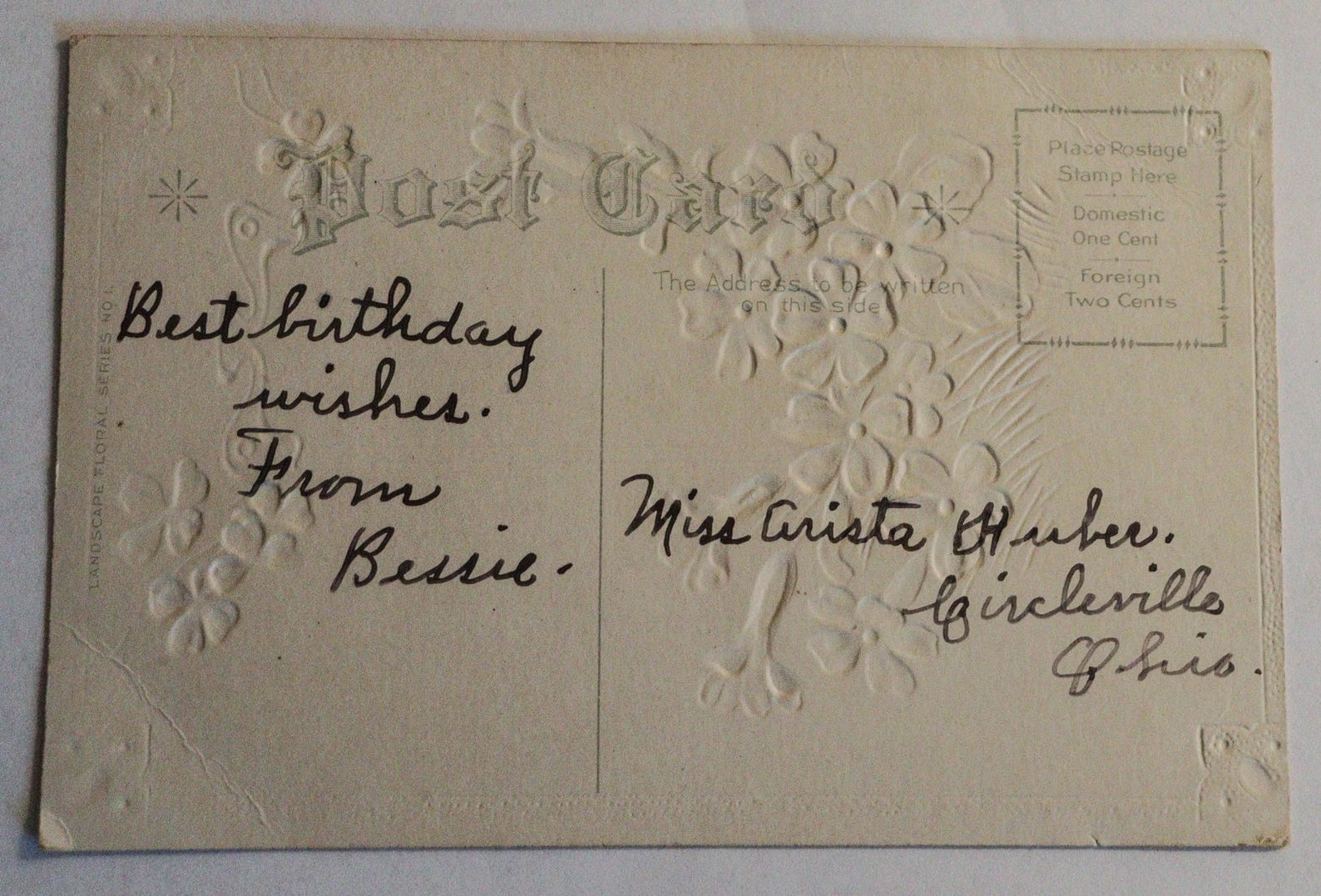 Vintage Birthday Postcard From the Early 1900s - Unique Antique Card ...