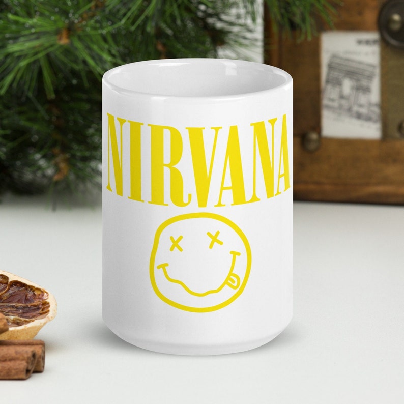Nirvana Mug, Large Coffee Cup, Gift for Music Lover, Nirvana Gift for Son Daughter Husband Wife ...