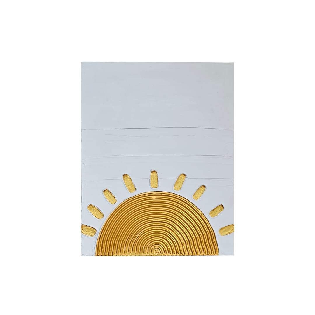 Golden Textured Sun - Etsy