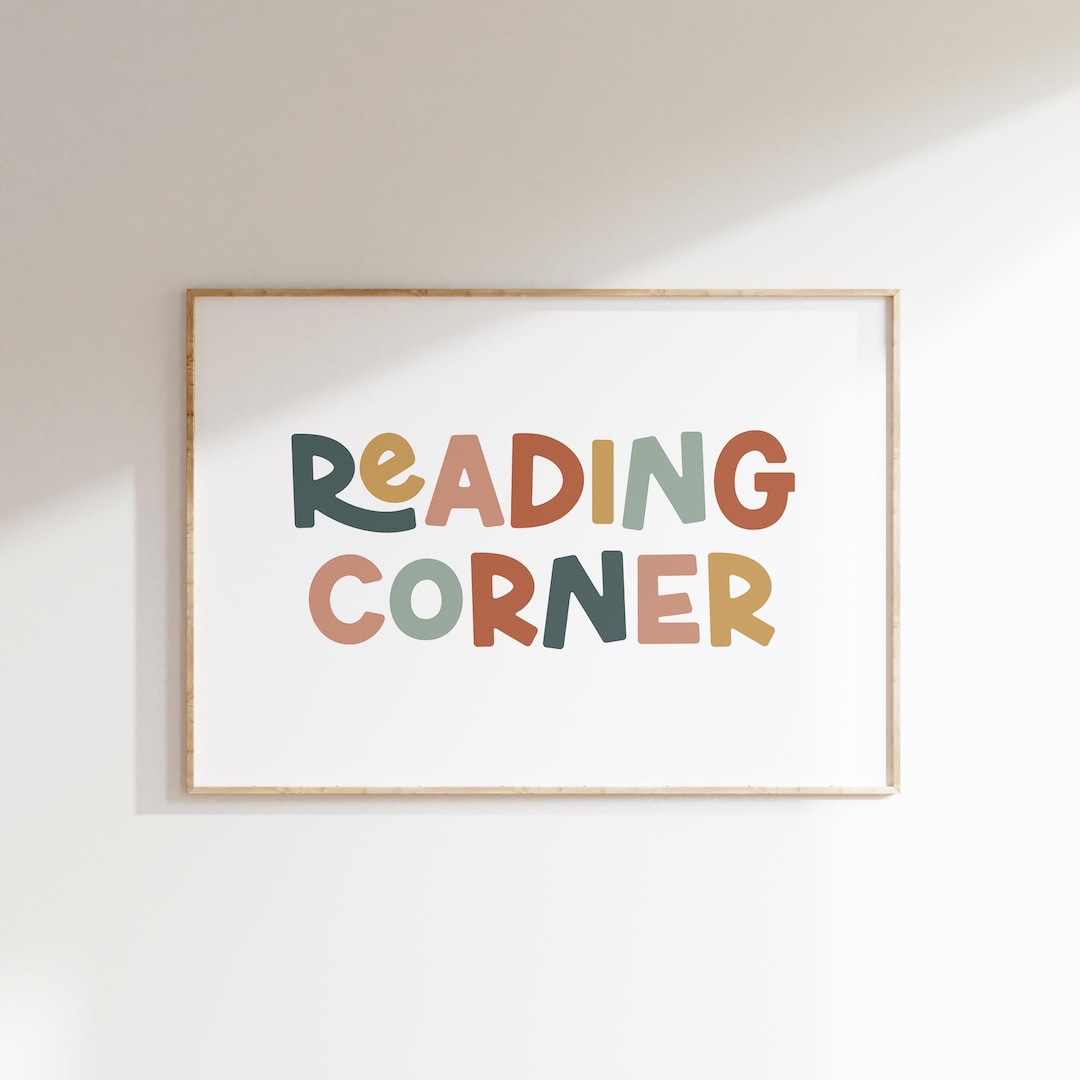 Reading Corner Print | Kid's Quote Poster | Play Room Decor | Play Room ...