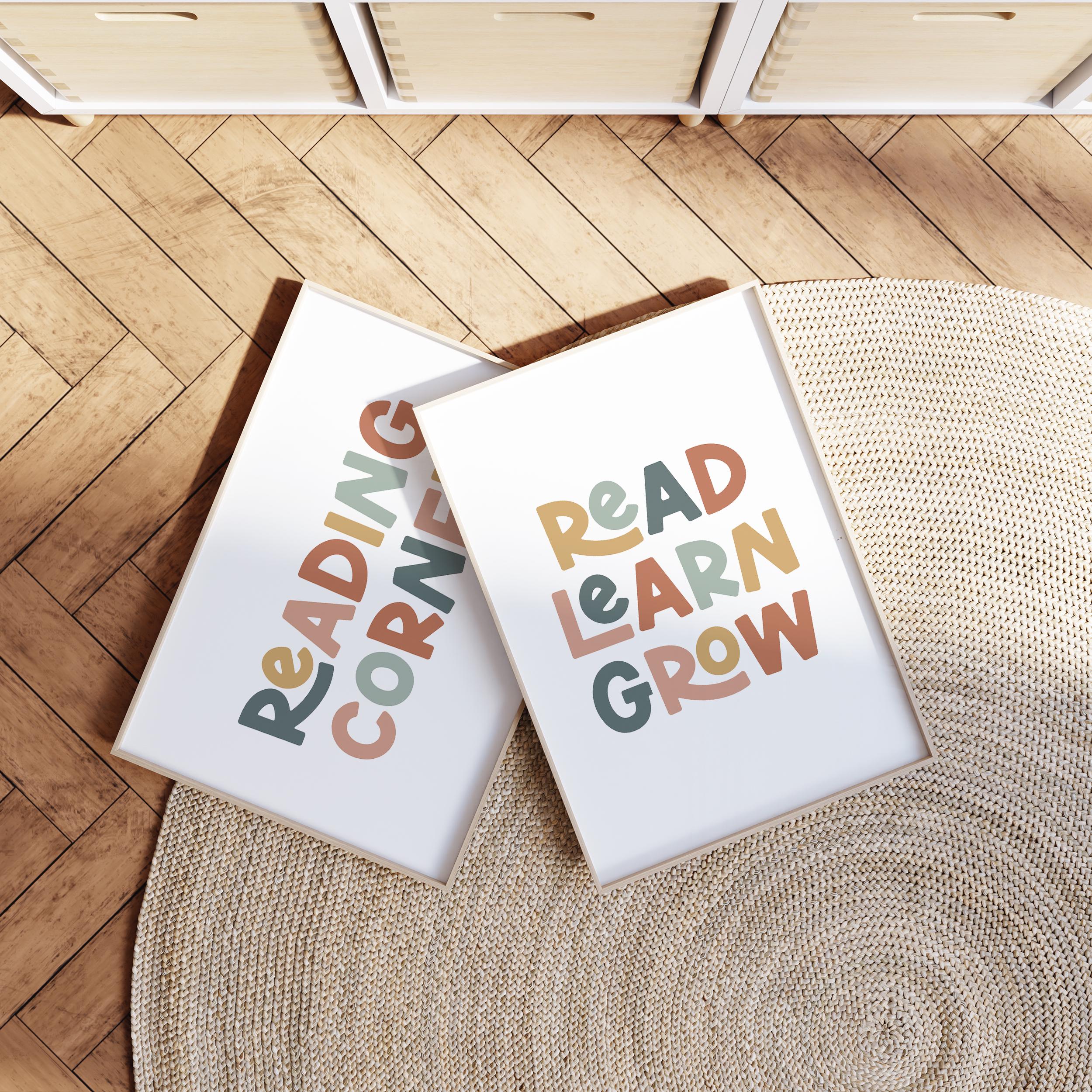 Reading Corner Print | Kid's Quote Poster | Play Room Decor | Play Room ...