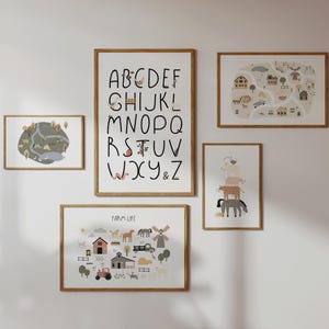 Farm Alphabet Poster | Farm-themed Wall Art Printables | Nursery Wall ...