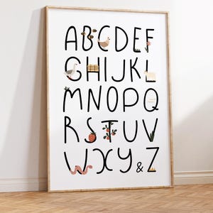 Farm Alphabet Poster | Farm-themed Wall Art Printables | Nursery Wall ...