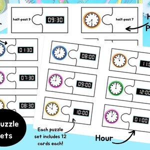 Telling Time Puzzle Telling Time Worksheets Kids Puzzles Math ...