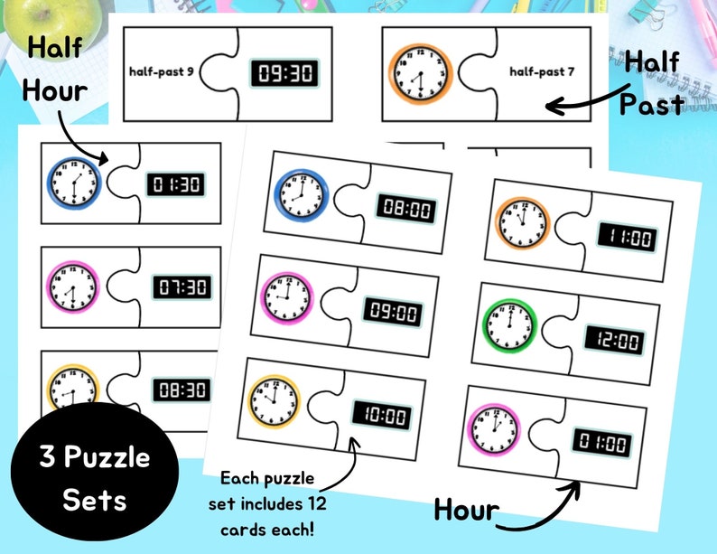 Telling Time Puzzle Telling Time Worksheets Kids Puzzles Math ...