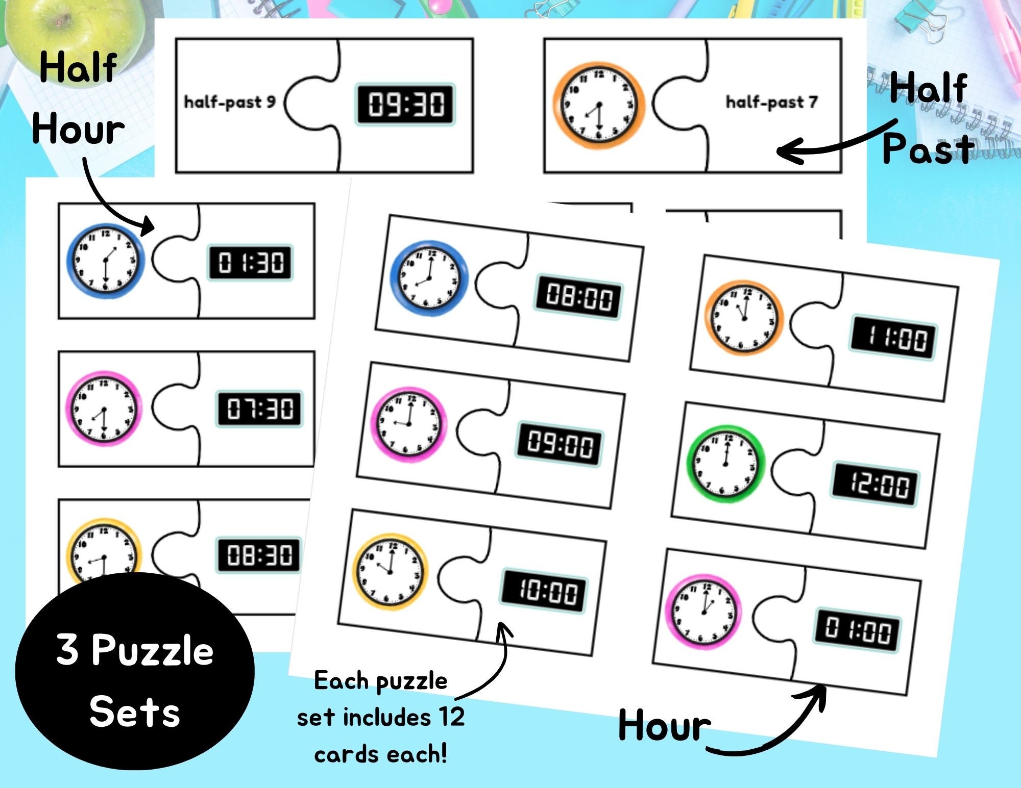 Telling Time Puzzle Telling Time Worksheets Kids Puzzles Math ...