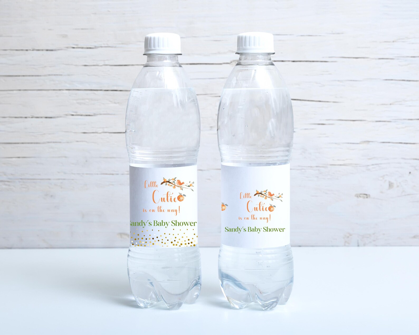 EDITABLE Baby Shower Water Bottle Label I Little Cutie Theme Water ...