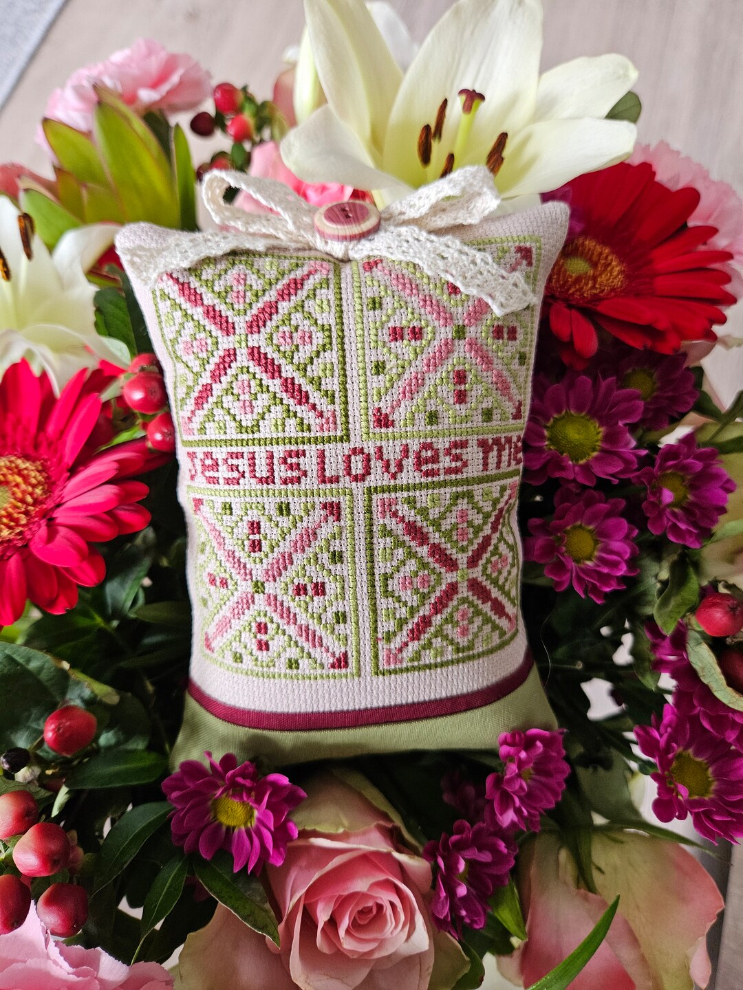 Jesus Loves Me Cross Stitch Design Pattern Pdf Etsy