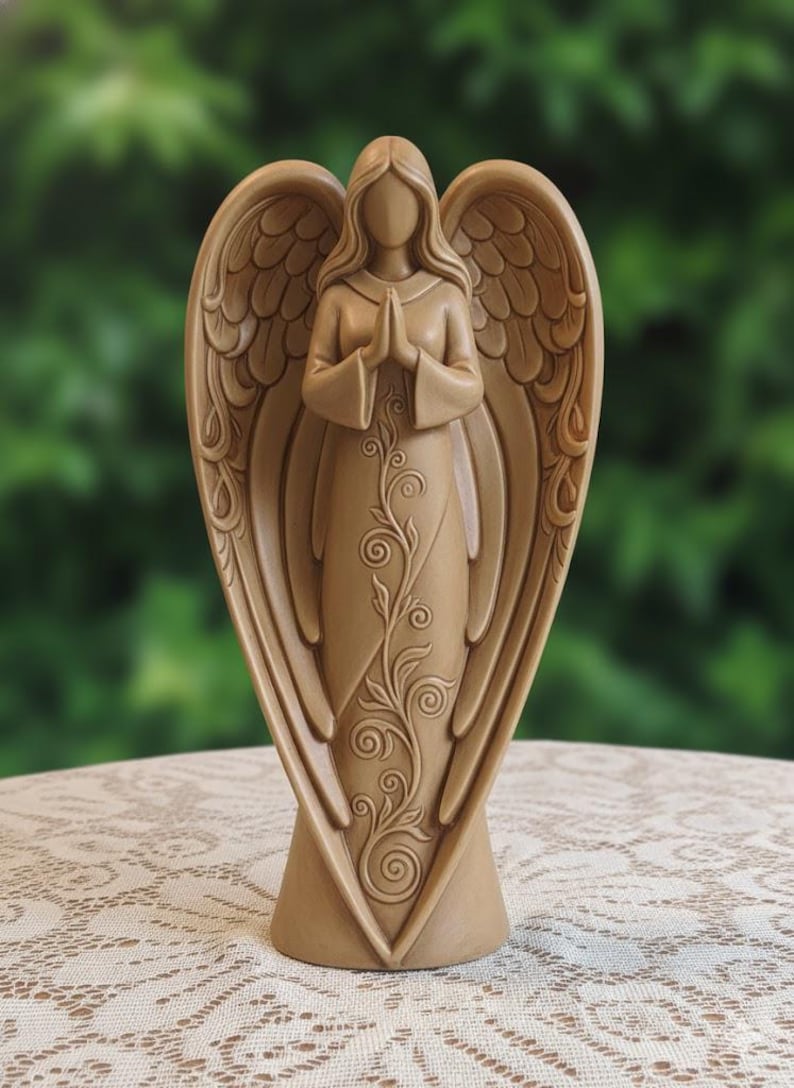 Light up Angel Statue STL File | 3D Print Model, Christmas Mantel Decor ...
