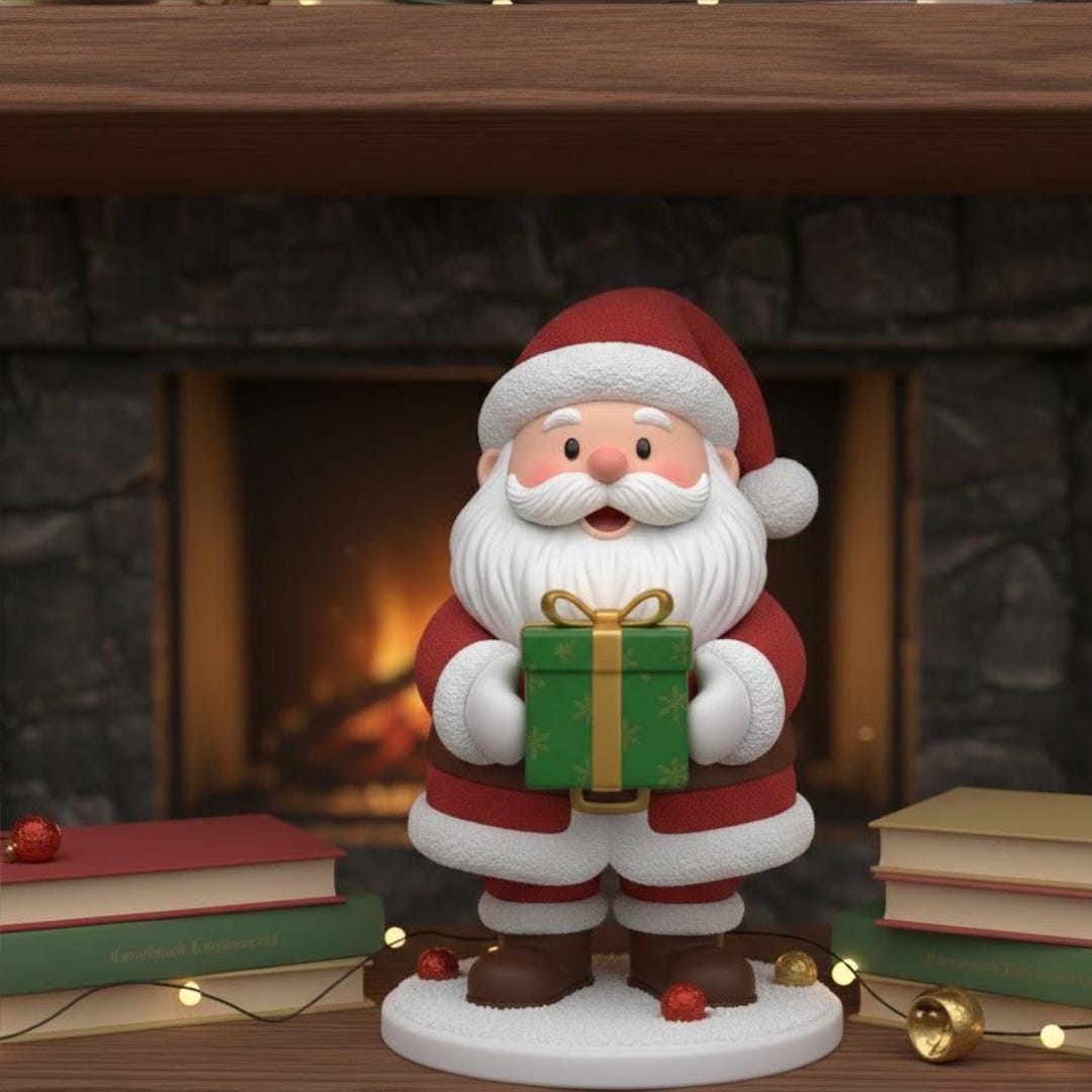 Santa Claus Figurine STL | Christmas Gift Santa Model | Minimal Support ...