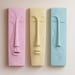 3 File Minimalist Face Wall Art Set | Modern Abstract Wall Sculpture ...