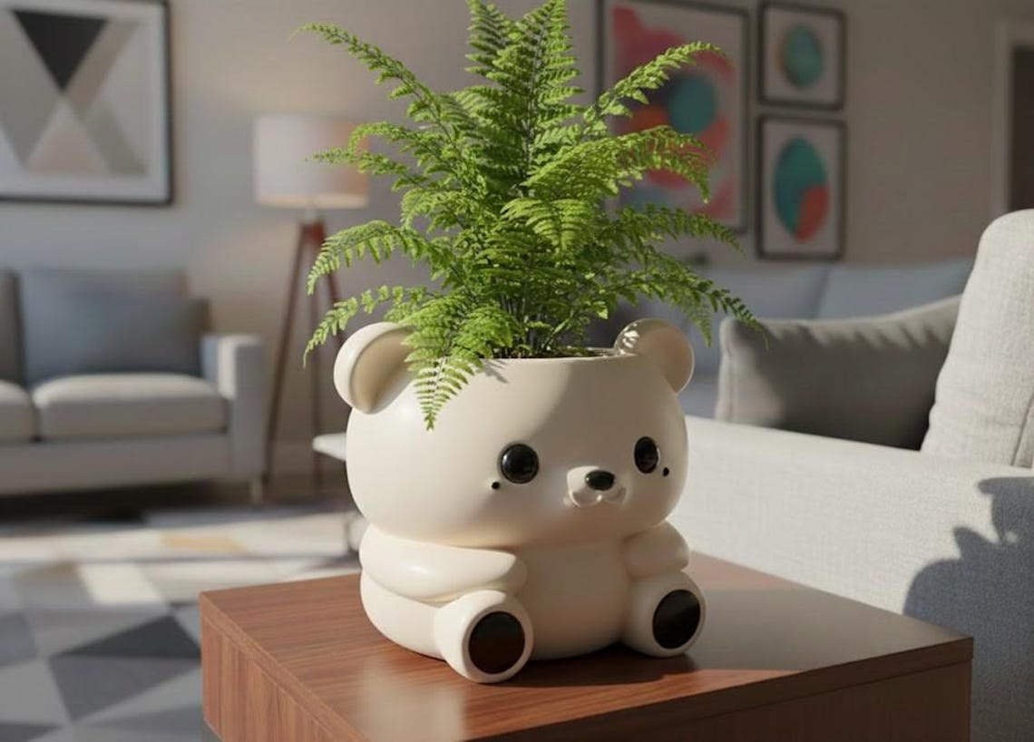 Bear Planter STL | Character Plant Pot 3D Print File | Decorative Mini ...