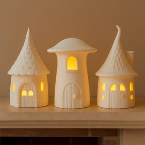 3 Fairy House Set – 3D Printable STL Models for Led/tealight Use (3 ...